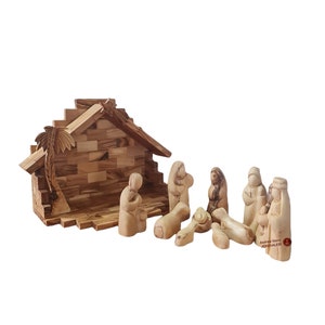 Nativity Set Olive Wood Figure Authentic Handmade in Bethlehem Size 24* ...