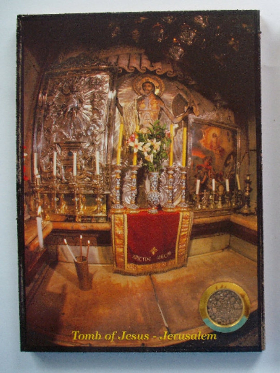 Holy Tomb Icon Made From Wood and Photograph This the Tomb of Jesus ...