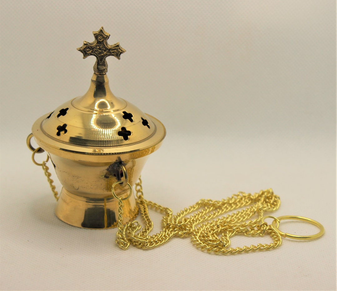 Brass Orthodox Incense Burner Hanging or Stand on the Table Very Good ...