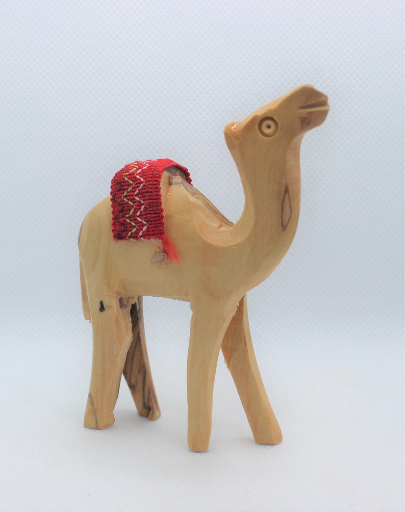 Authentic Olive Wood Camel With Red Saddle Hand Made in - Etsy