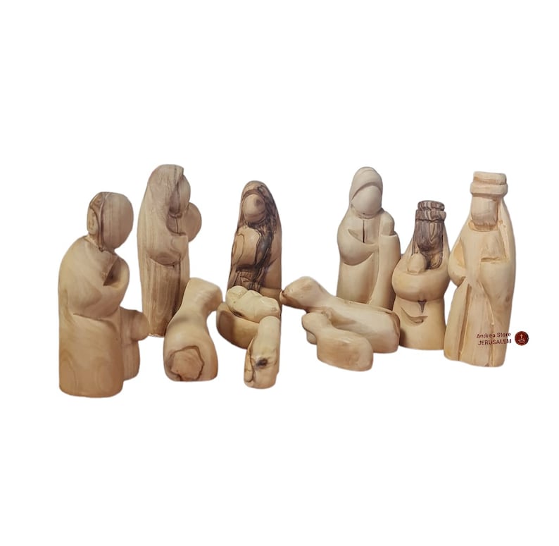 Nativity Set Olive Wood Figure Authentic Handmade in Bethlehem Size 24* ...