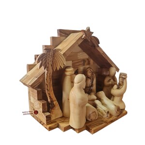 Nativity Set Olive Wood Figure Authentic Handmade in Bethlehem Size 24* ...