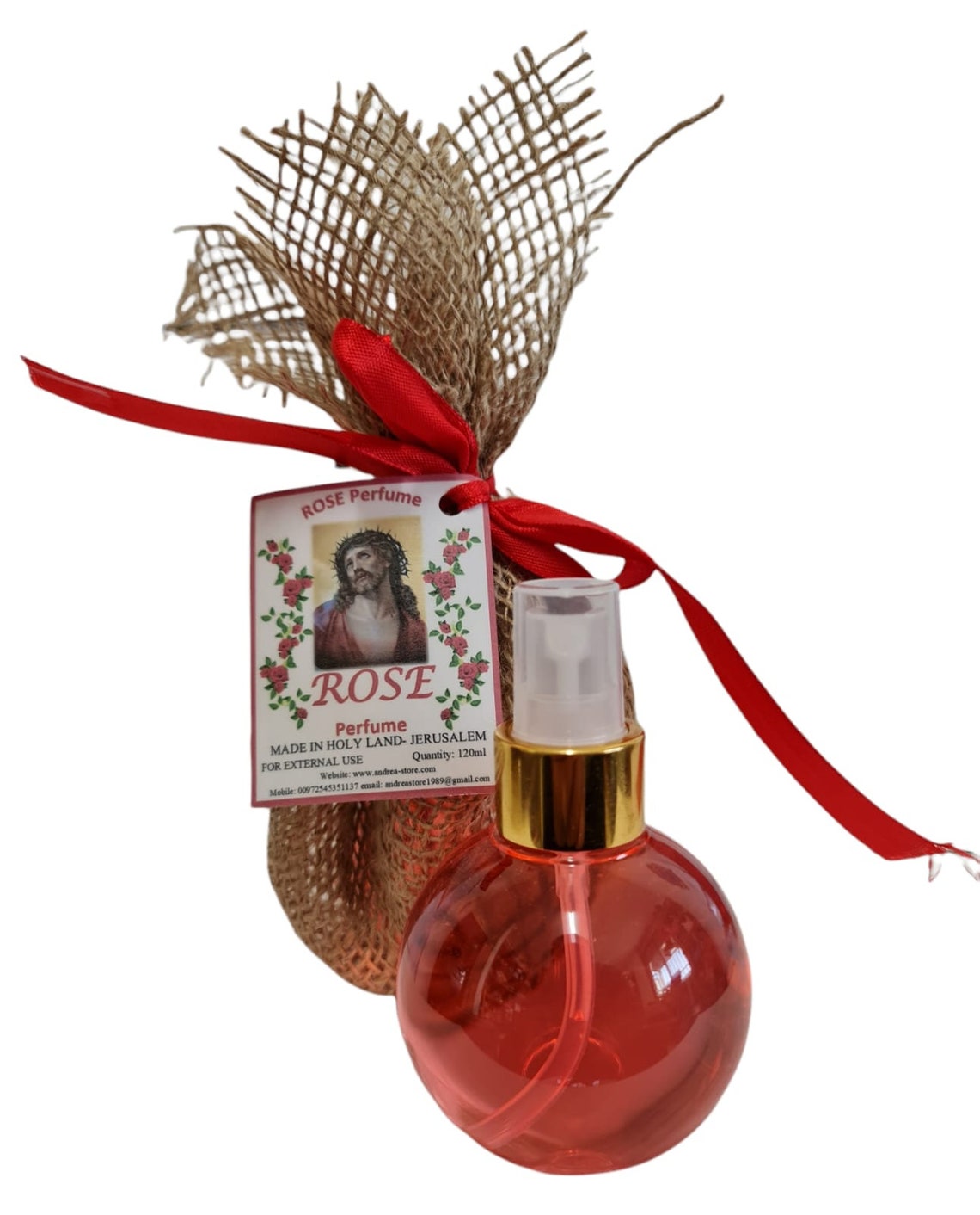 Rose Perfume From Jerusalem Holy Land 100ml Bottle With Nice | Etsy