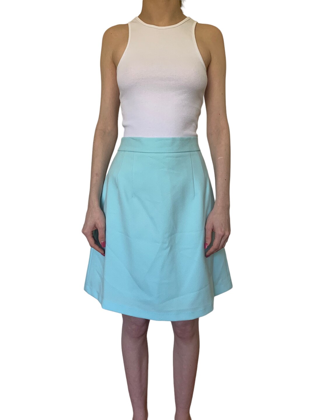 Vintage 1960s Pale Blue Mod Mini Skirt. Size 9 AU. - Etsy