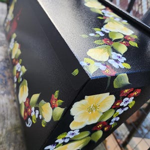 Custom Hand-painted Mailbox With Red Cardinal, Yellow, Burgundy Red and ...