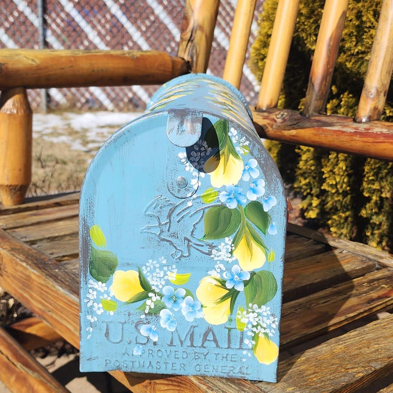 Floral Custom Mailbox - Etsy UK