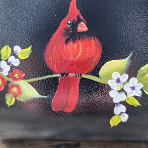 Custom Hand-painted Mailbox With Red Cardinal, Yellow, Burgundy Red and ...