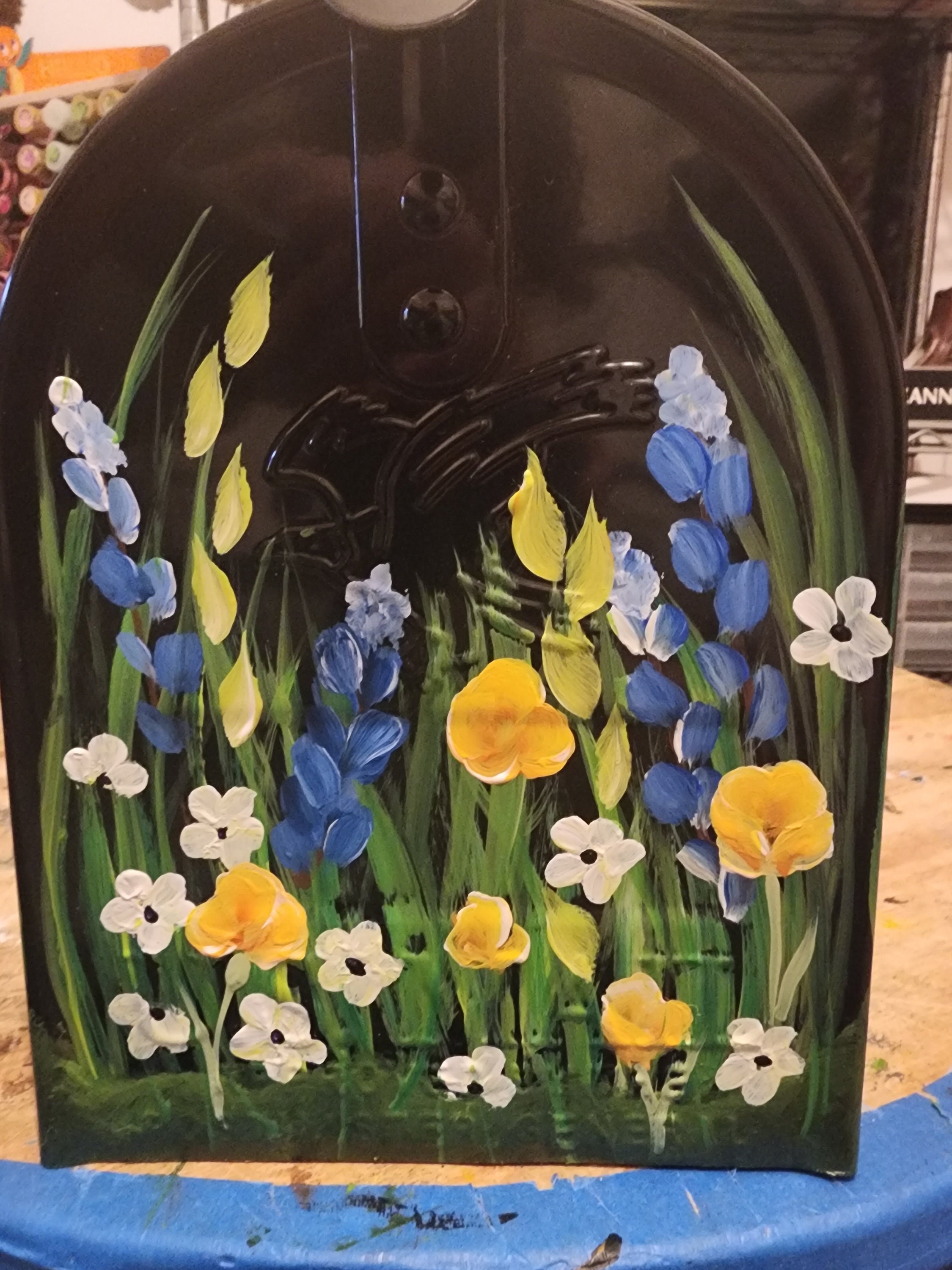 LARGE - Hand Painted Mailbox Wildflowers and Grasses. Custom Mailboxes ...