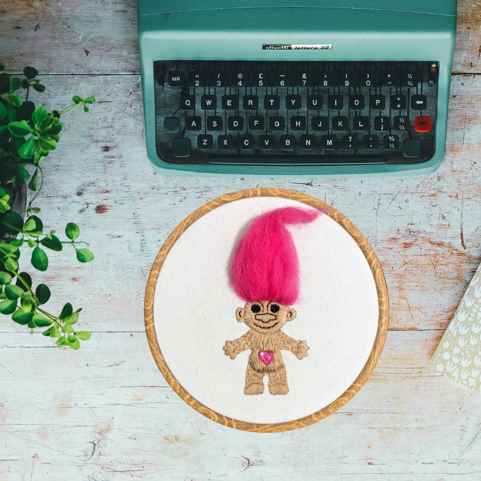 Bejeweled Troll Embroidery Pattern for Beginners Easy Embroidery ...
