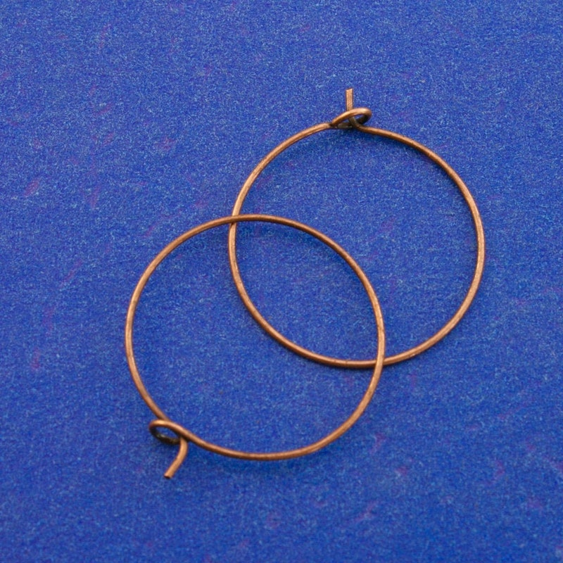 Copper Hoop Earrings Etsy