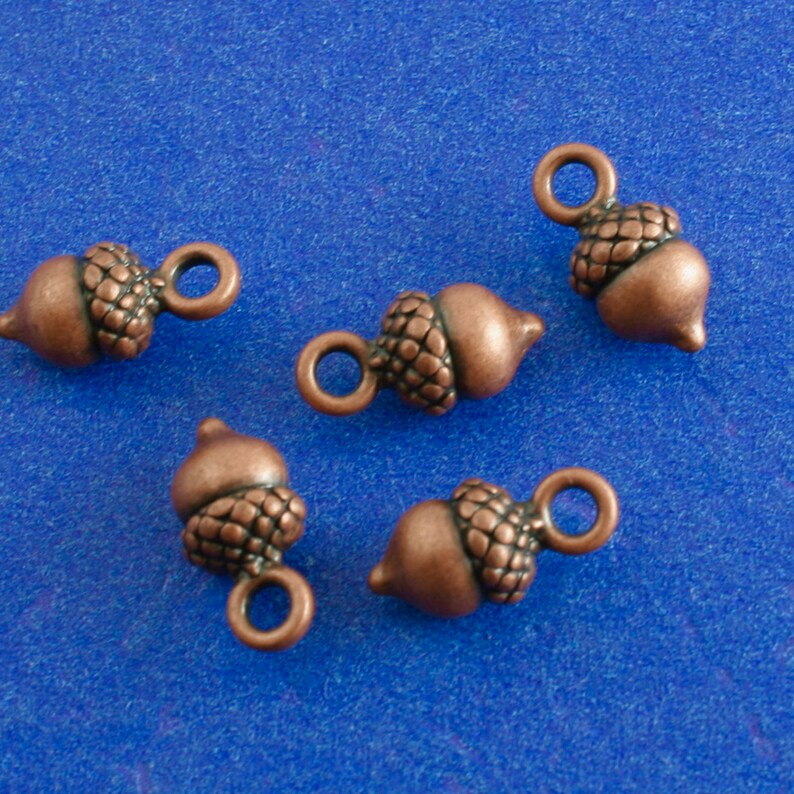 10 Pcs antique Copper Acorn Charms Antique Copper 3D Acorn - Etsy