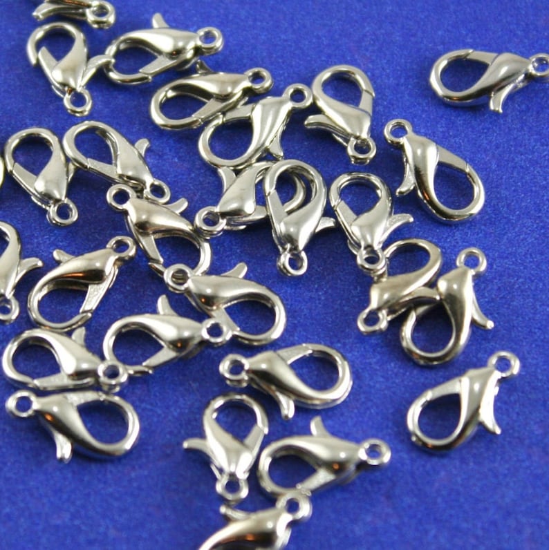 25, 50 or 100 Pcs- Dull Silver, Silver Tone, Antique Sliver Lobster ...