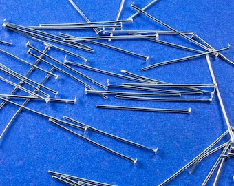 900 Pcs Mixed Size Silver Plated Head Pins 16mm to 40mm Findings Craft ...