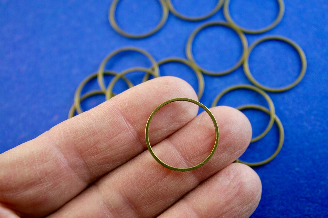 20 Pieces -20mm Antique Brass Closed Soldered Jump Rings, Round Antique ...