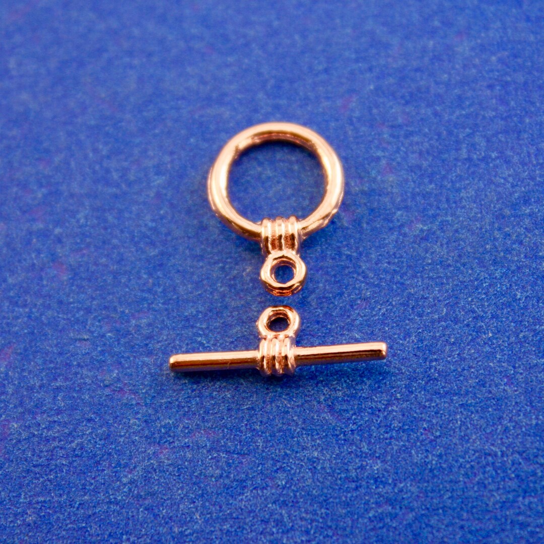 10 Sets -rose Gold Toggle Clasps, Simple Round Toggle Clasp, Circle ...