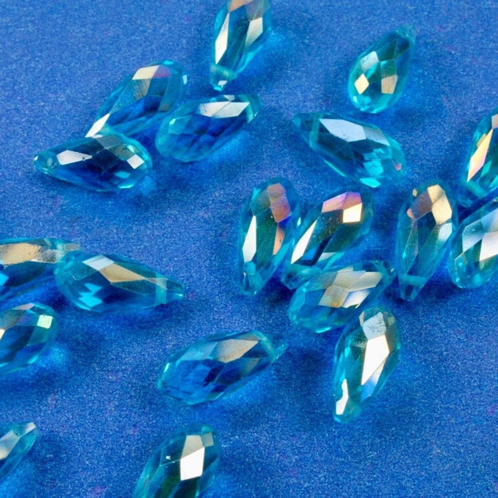20 piezas Blue Teardrop Crystal Glass Bead Teardrop Blue - Etsy España