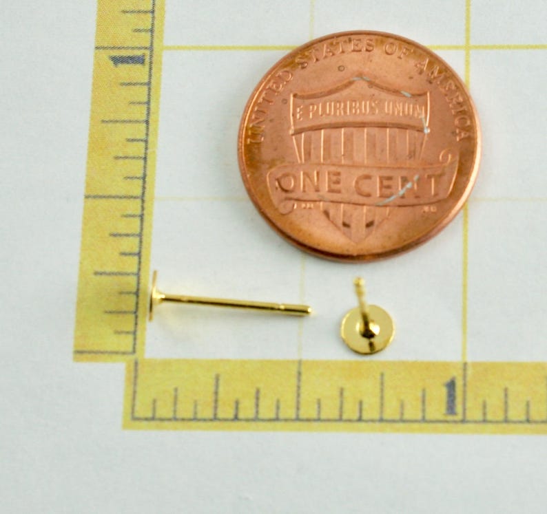 50 Pcs 25 Pair 4mm Gold Plate Ear Post Stud Earrings Round | Etsy