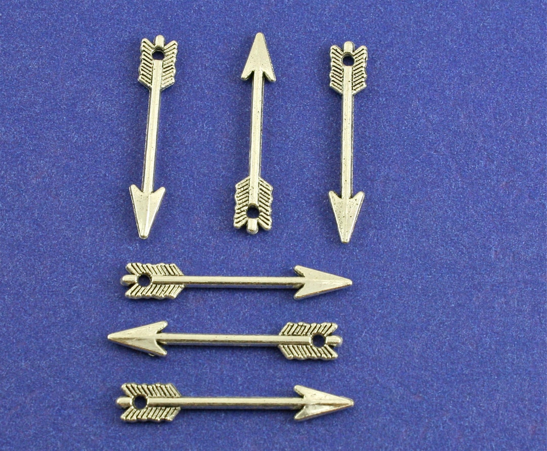 6-10 or 20 Pcs -silver Arrow Charm, 29mm X 5mm, Antiqued Silver Arrow ...