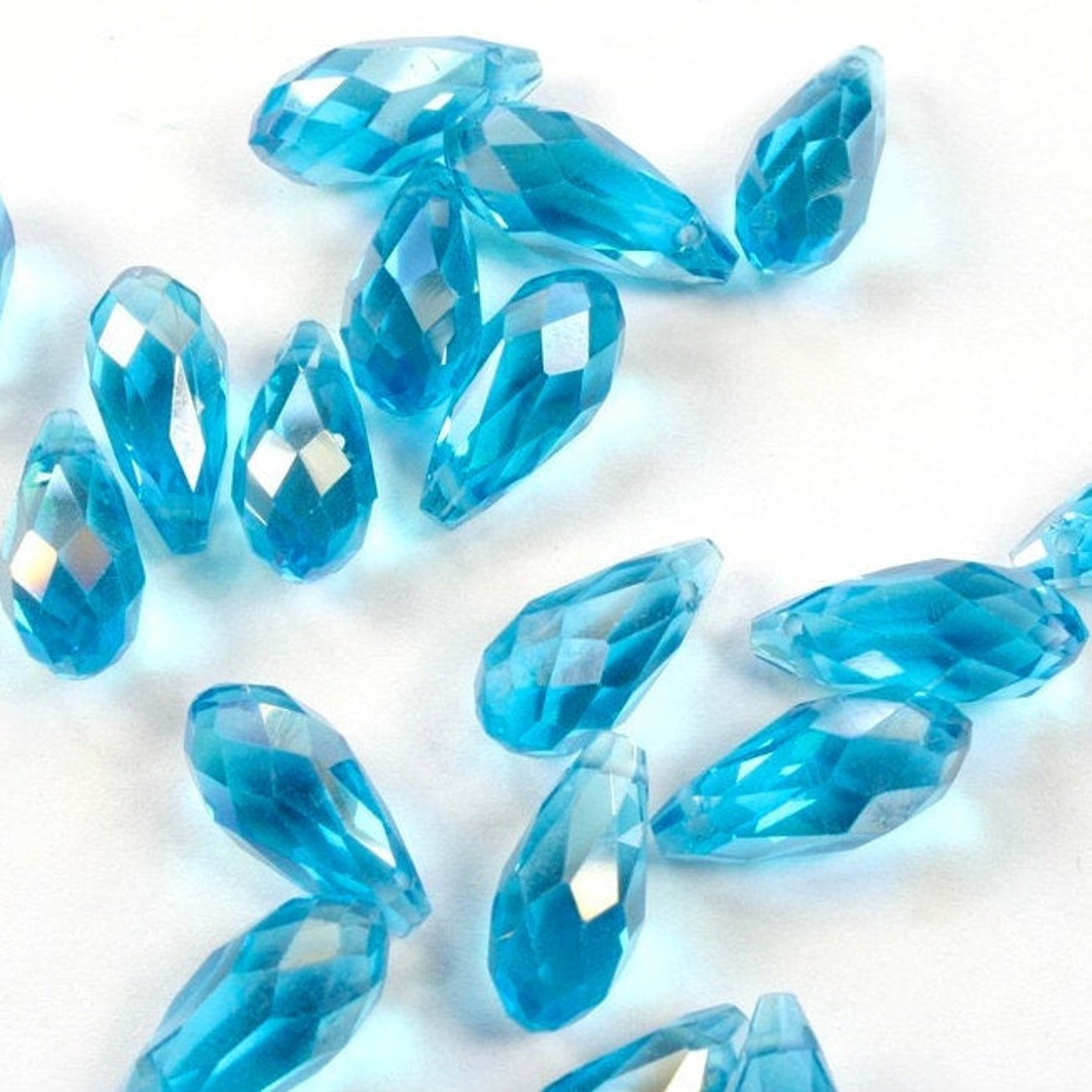 20 piezas Blue Teardrop Crystal Glass Bead Teardrop Blue - Etsy España