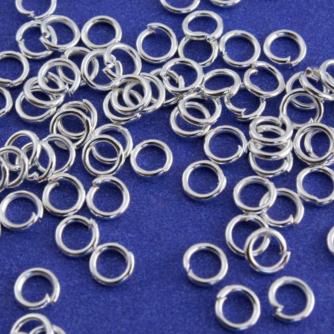100 Pcs- 6mm 20g Silver Plate Jump Rings, Silver Jumpring, Open Jump ...