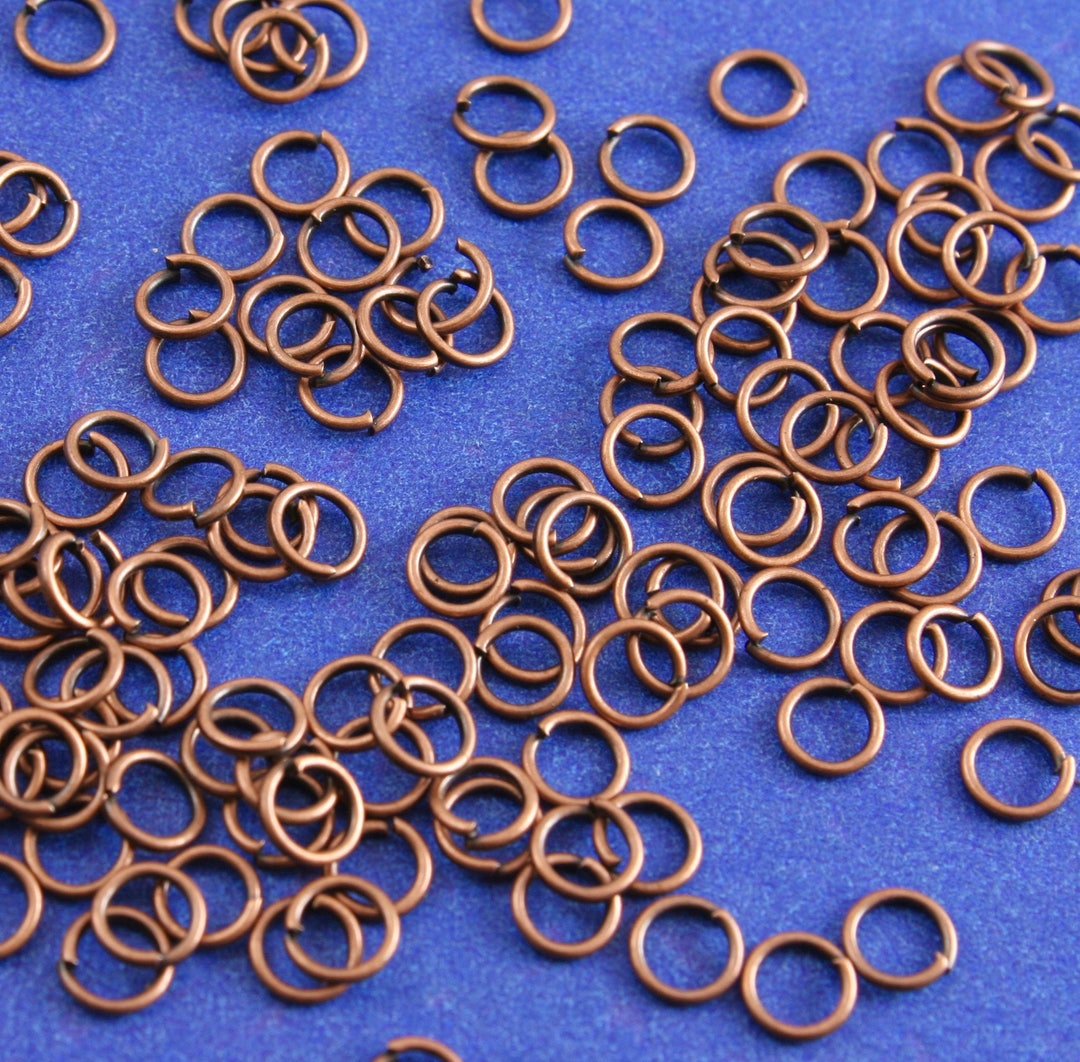 200 Pcs- 5mm Antiqued Copper Jump Rings, Copper Jumpring, Open Jump ...