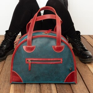 Retro Bowling Handbag- Women Luxury Bag- Personalized Bowler Bag- High ...