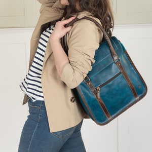 Laptop Bag for Women, Large Leather Purse for Work, Leather Handbag ...