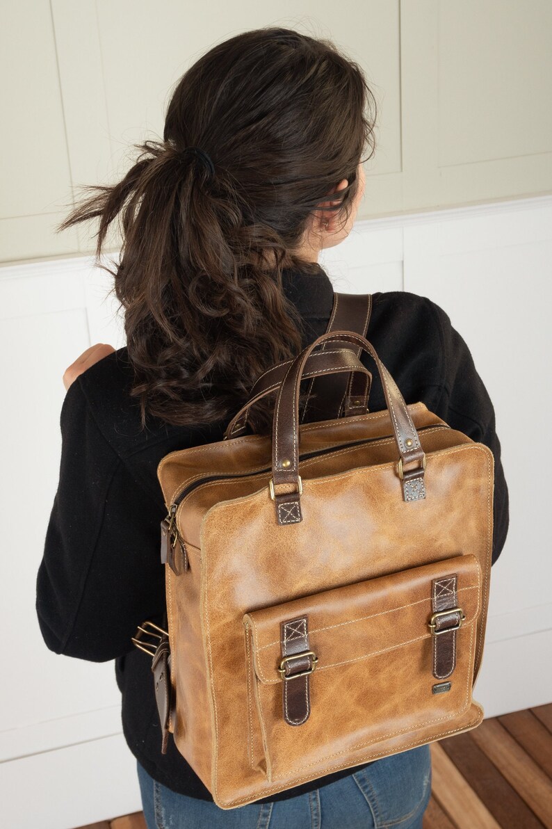 Personalized Gift Leather Backpack for Work and Waist Bag Gift - Etsy