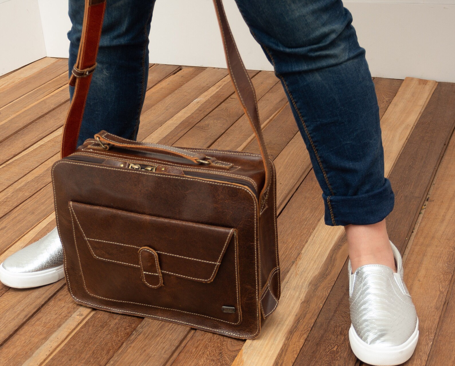Leather Briefcase for Work Casual Briefcase Bag for Women - Etsy