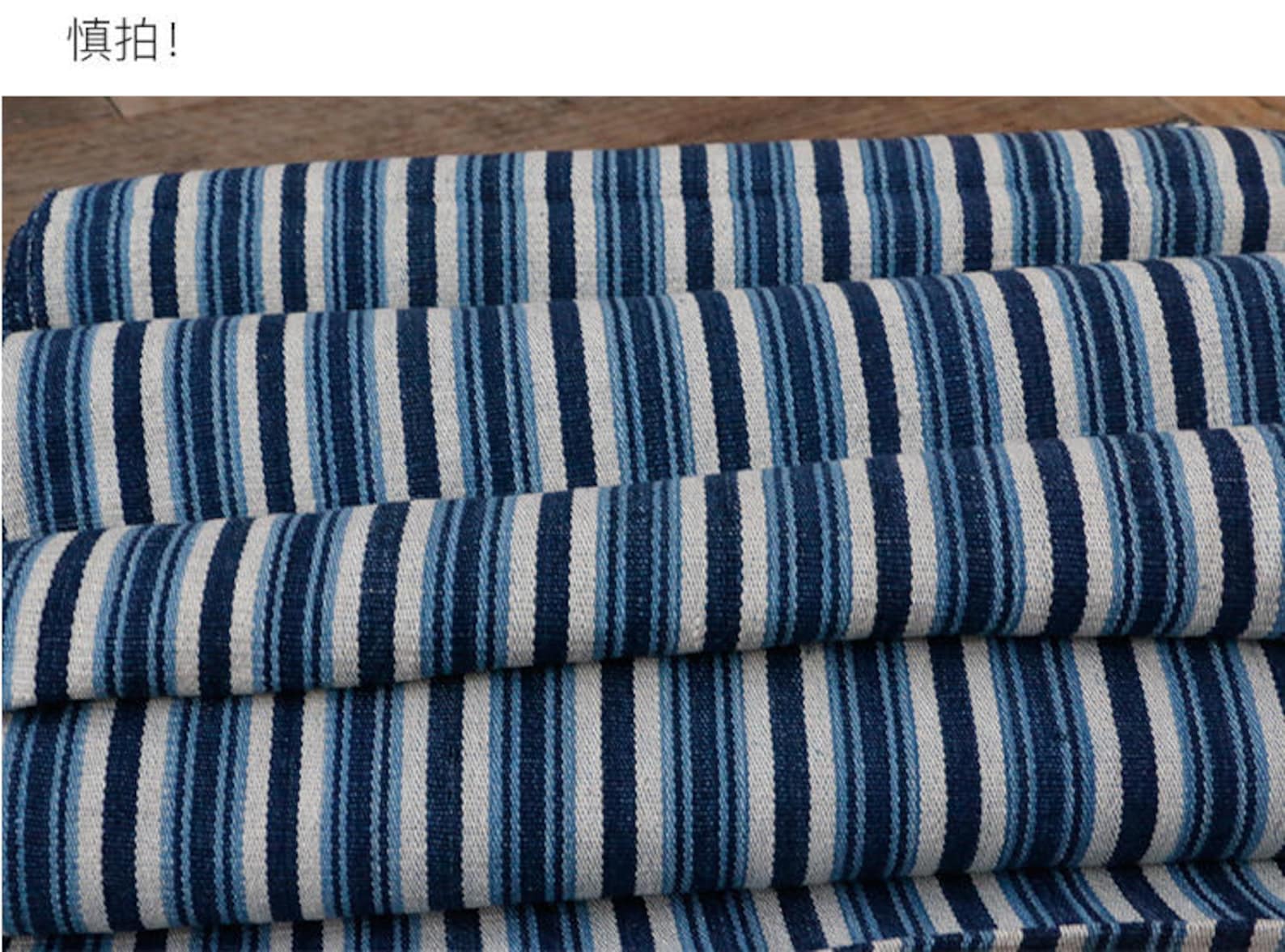 Natural Hand Weaving Blue Fabric 100% Cotton Fabriic Width - Etsy