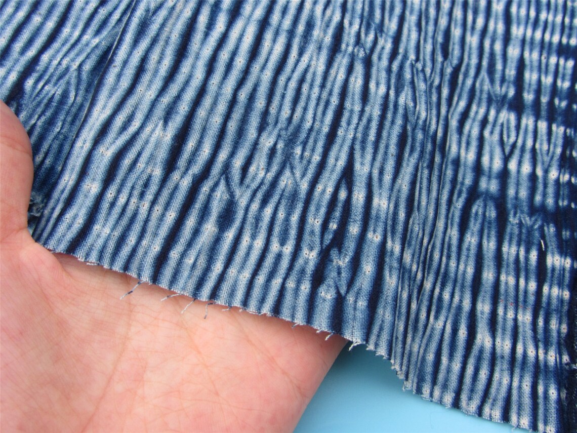 Indigo Cotton Fabriccotton Blue Fabric Natural Dyed Fabric | Etsy