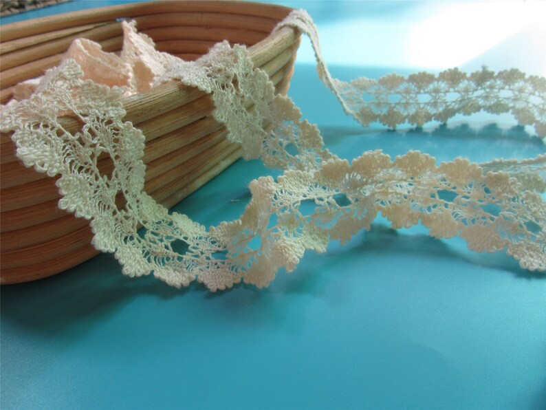 Cotton Lace Trim by Yard 1.18 3cm Crocheted Lace - Etsy