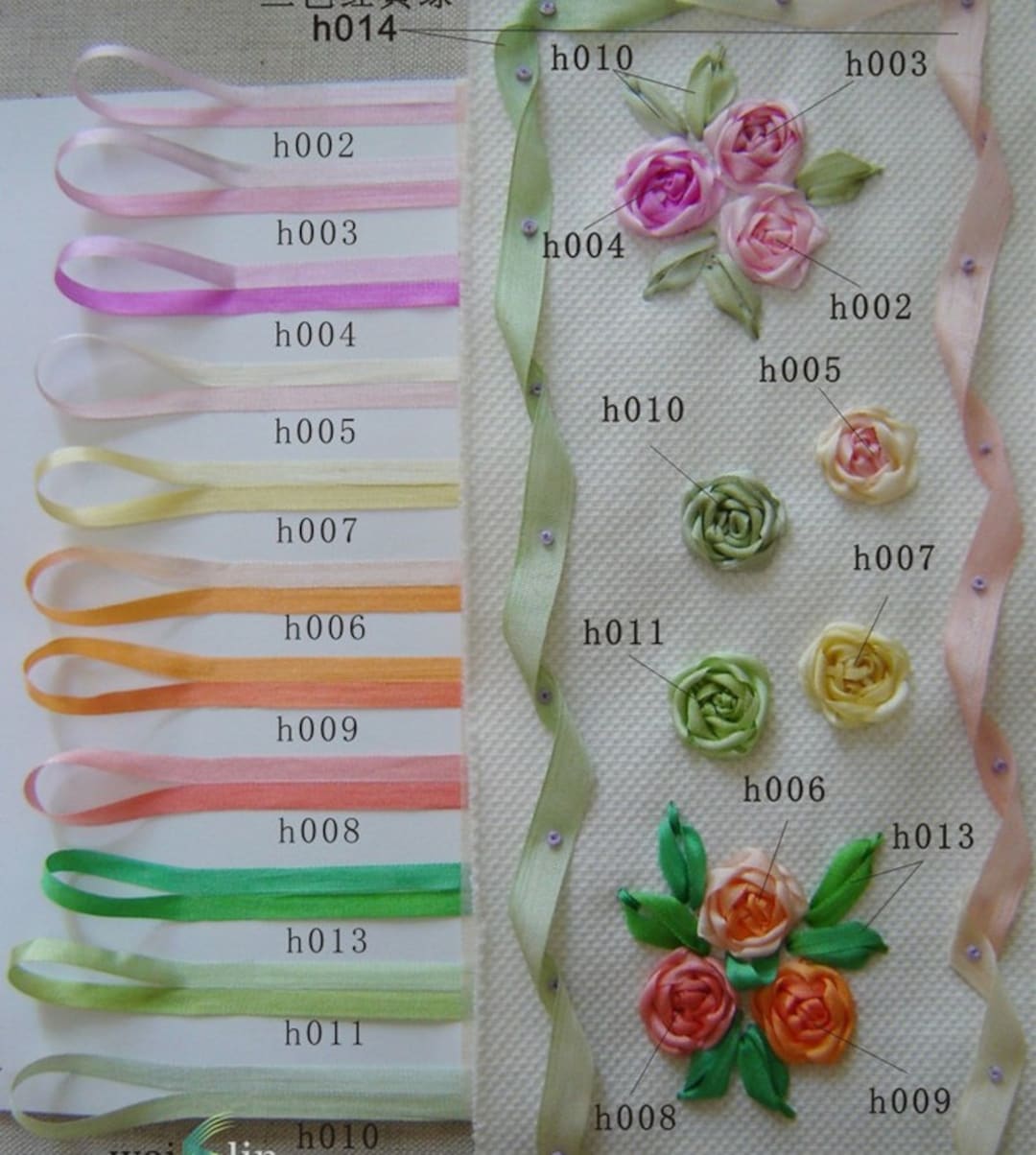 Gradient Colors Silk Ribbon-3yards-2mm,4mm,7mm,10mm,13mm,15mm,20mm,25mm ...