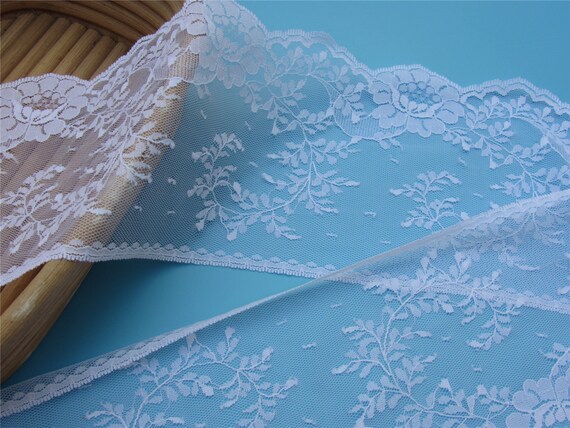 Pure White Lace Trim wedding Lace white Lace Trim Floral - Etsy