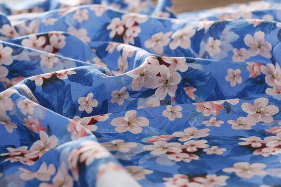 Ramie and Cotton Fabric for Dresses Shirts. Blouseblue | Etsy