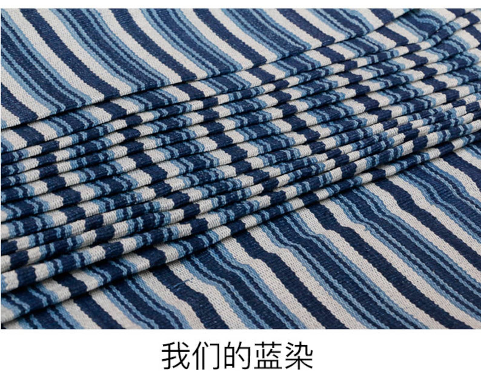 Natural Hand Weaving Blue Fabric 100% Cotton Fabriic Width - Etsy