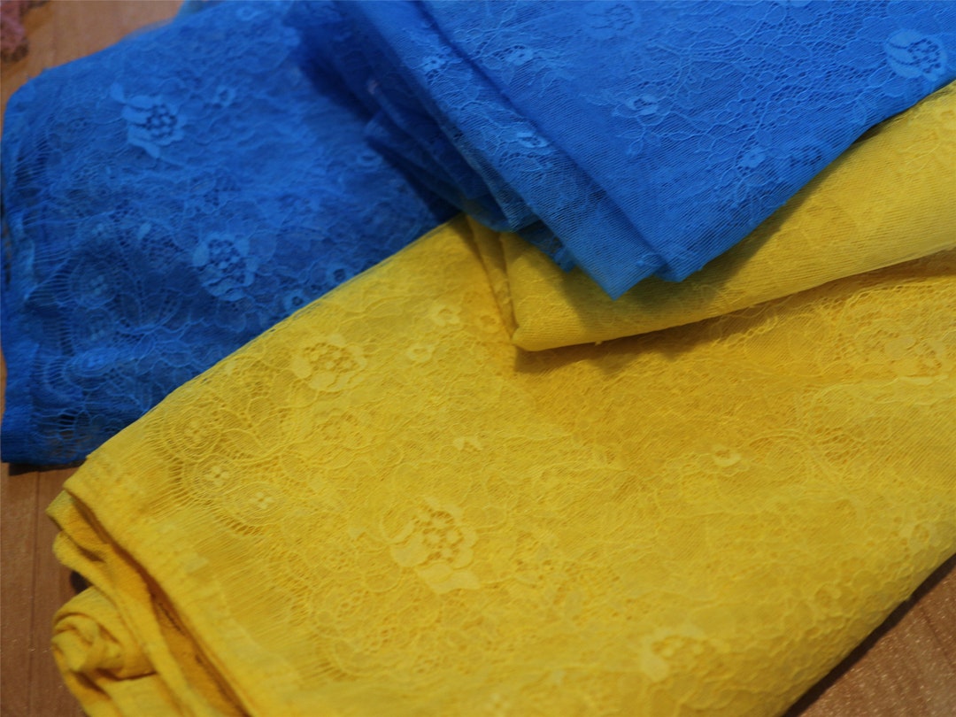 Yellow Lace Trim Sell by Yard for Shawls,blue Lace Mantilla, Victorian ...