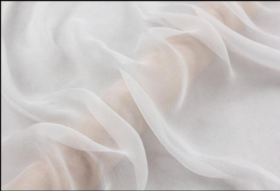 Silk Crinkle Georgette, Solid Color, Thin, Sheer, Soft, Georgette 100% ...