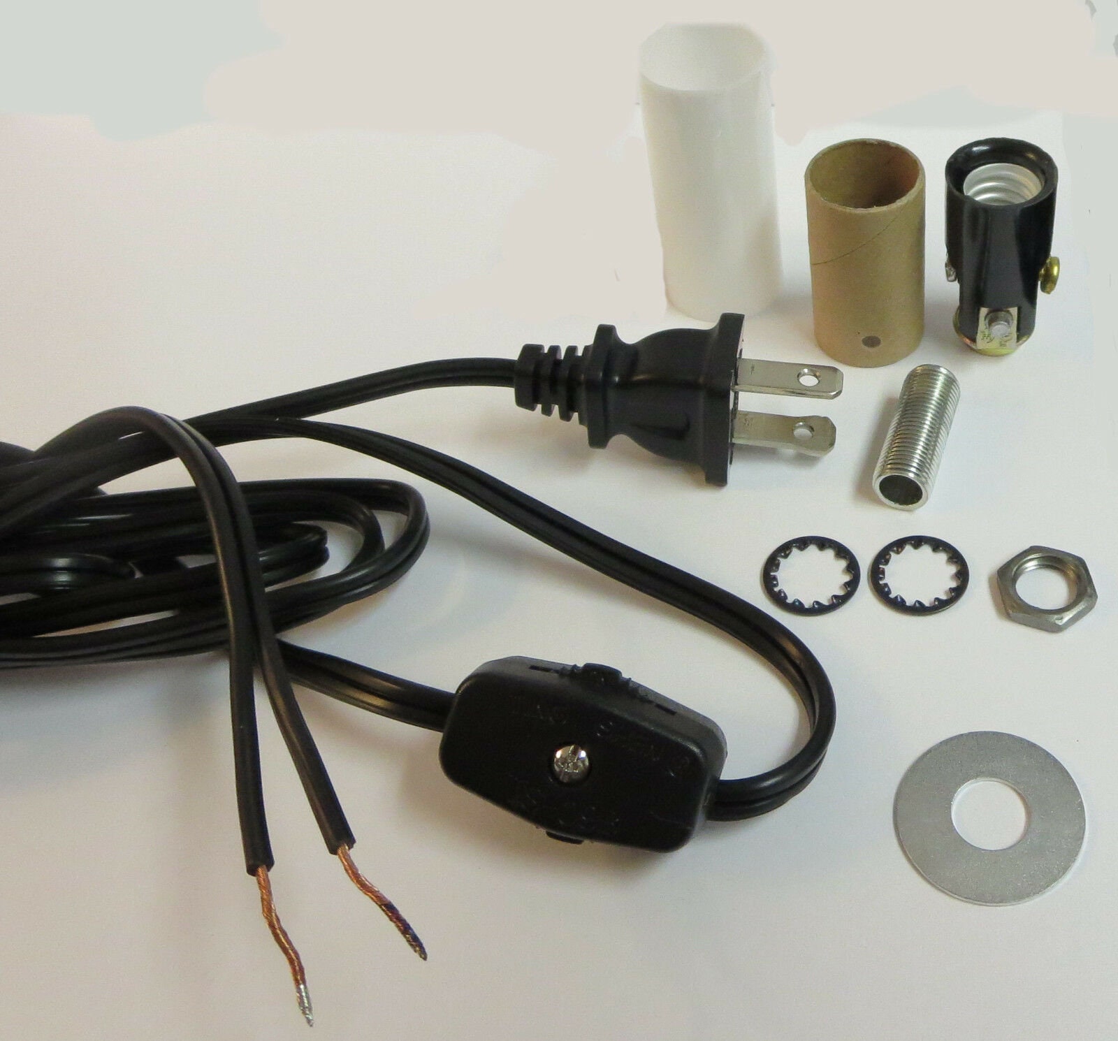 Mini-lamp Kit Candelabra Socket W/8' Black Cord-cord W/ Line Switch - Etsy
