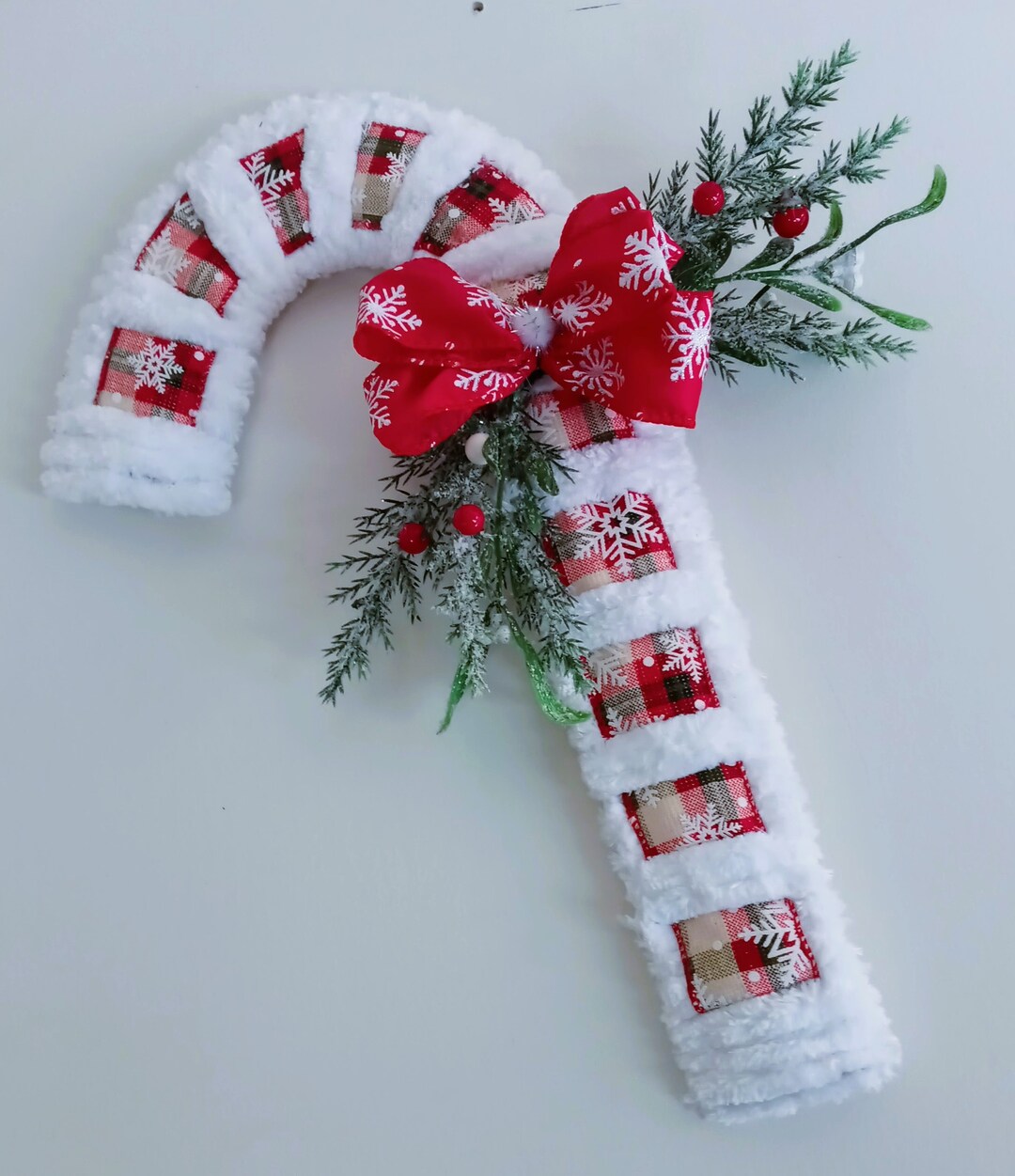 Red and White Candy Cane Door Hanger,red and White Candy Cane Candy ...