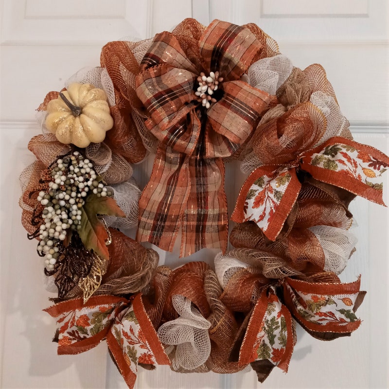 Fall Mesh Wreaths - Etsy