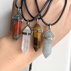 Bloodstone Necklace Raw Labradorite Necklace Gothic Tigers Eye Necklace ...