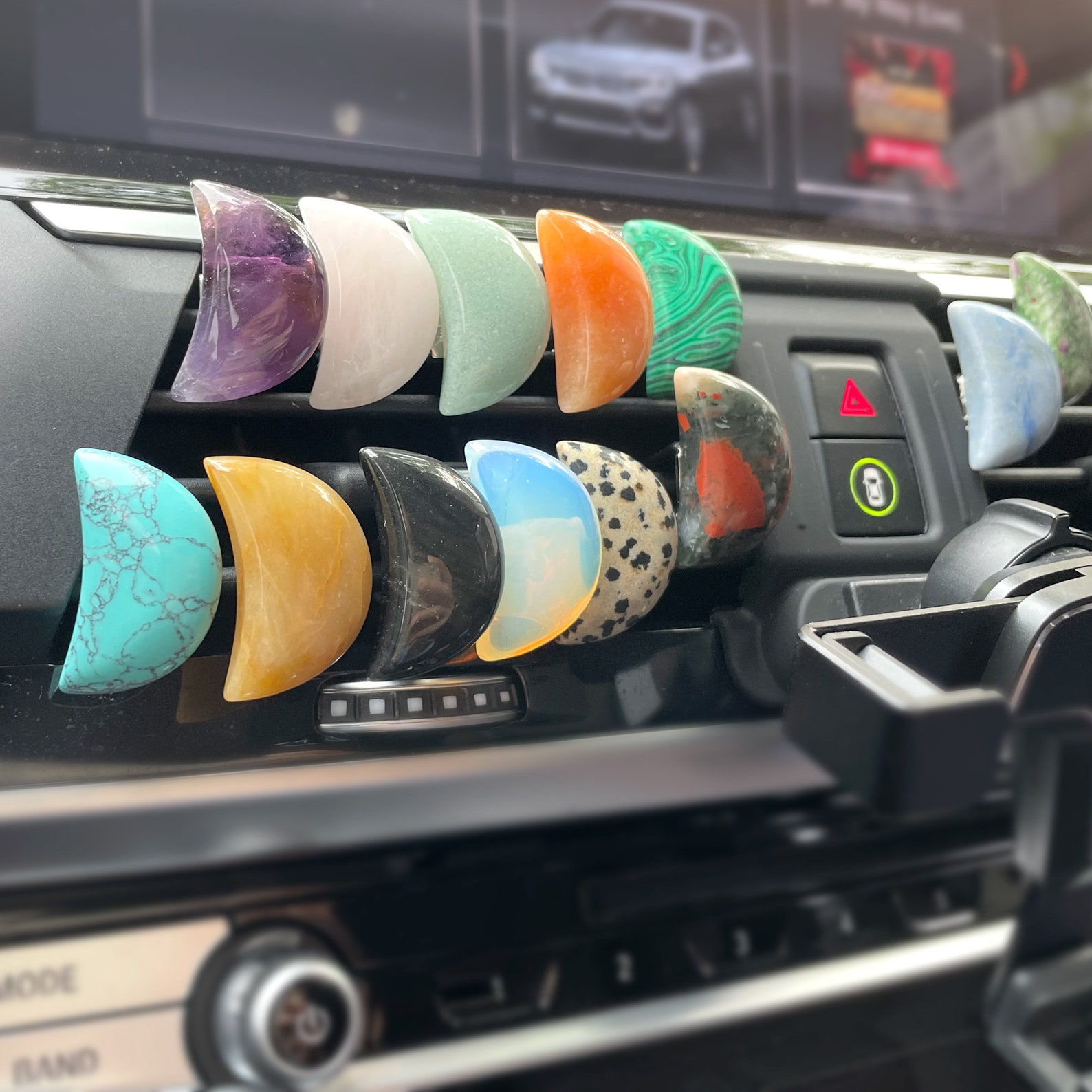 Crystal Moon Car Accessories Air Vent Clip Car Crystals New - Etsy