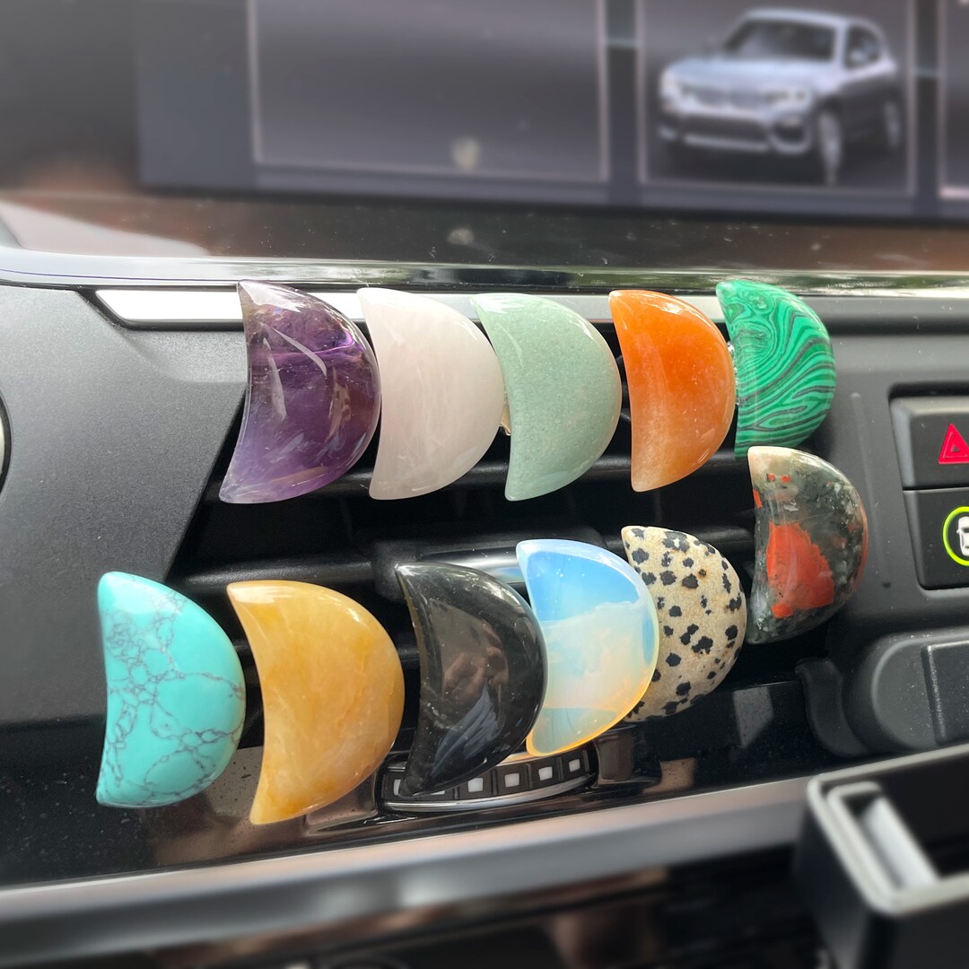 Crystal Moon Car Accessories Air Vent Clip Car Crystals New Driver Gift ...