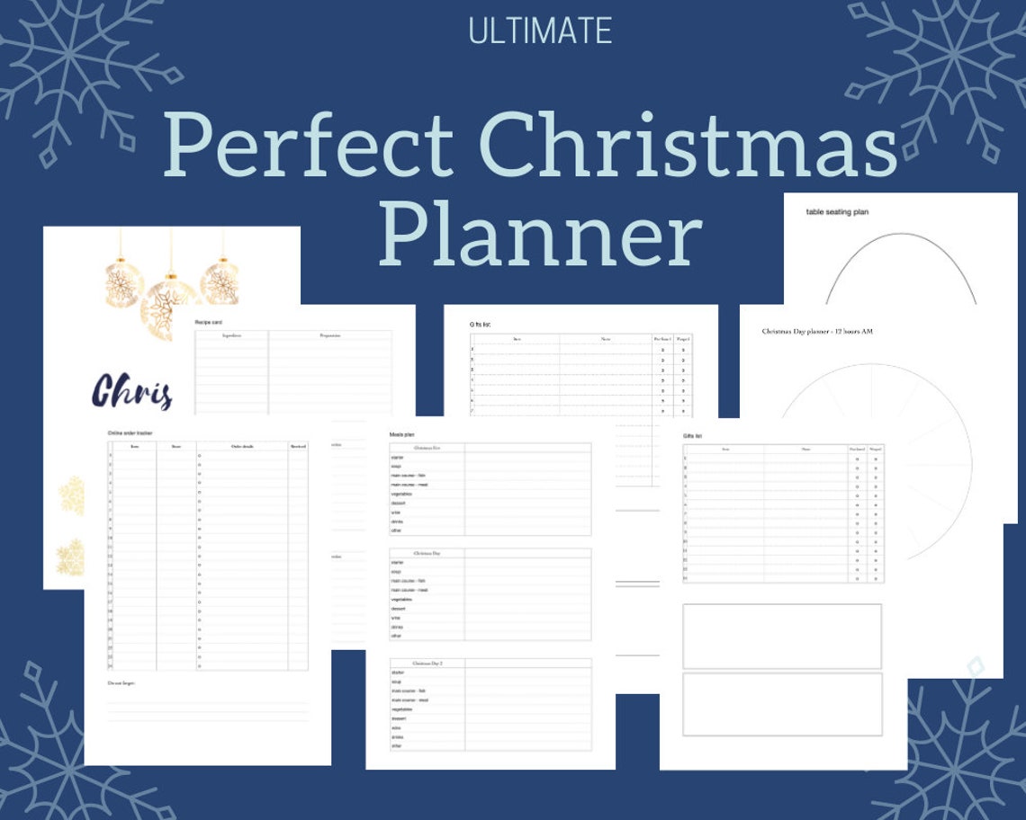 Ultimate Printable Perfect Christmas Planner Elegant, Simple and Clean ...