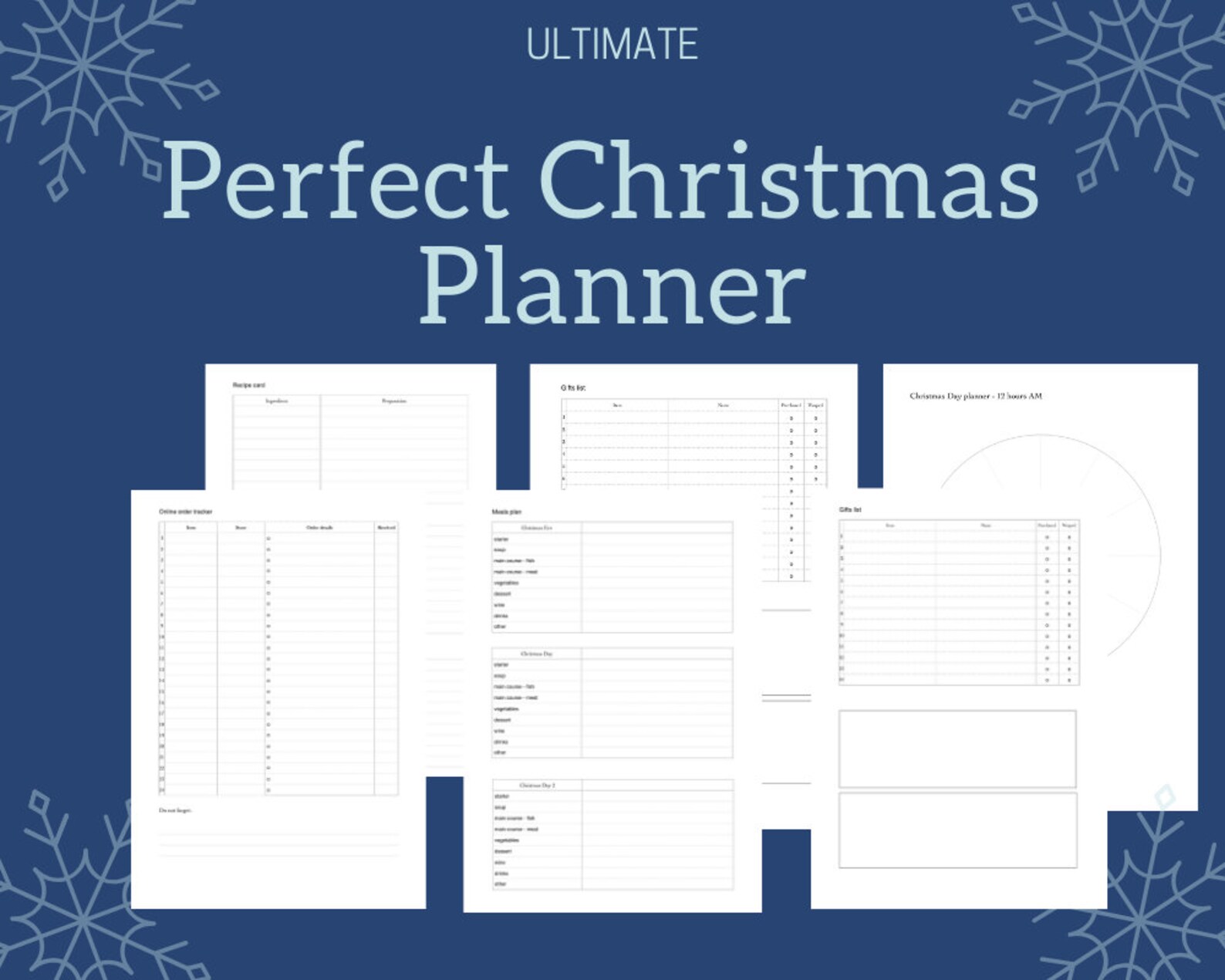 Ultimate Printable Perfect Christmas Planner Elegant, Simple and Clean ...