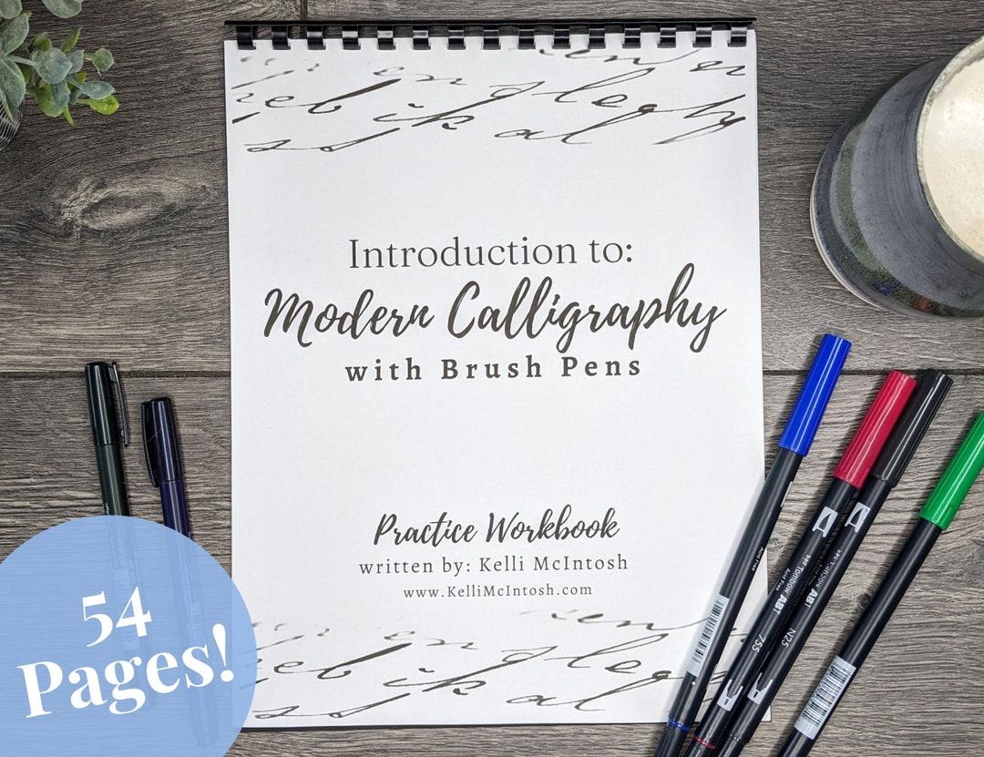 Intro to Modern Calligraphy Calligraphy Workbook Intro to Brush Pens ...