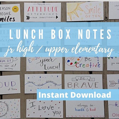 Printable Lunchbox Notes. Kids Kindness Cards Back to School - Etsy
