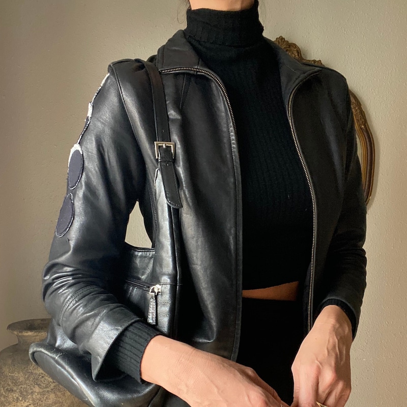 Moon Leather Jacket - Etsy