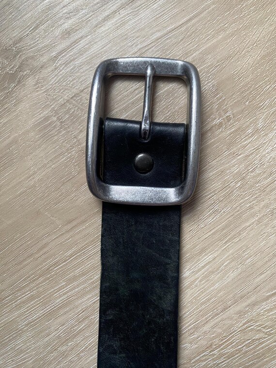 Vintage GAP Black Belt Genuine Wide Leather Belt with… - Gem